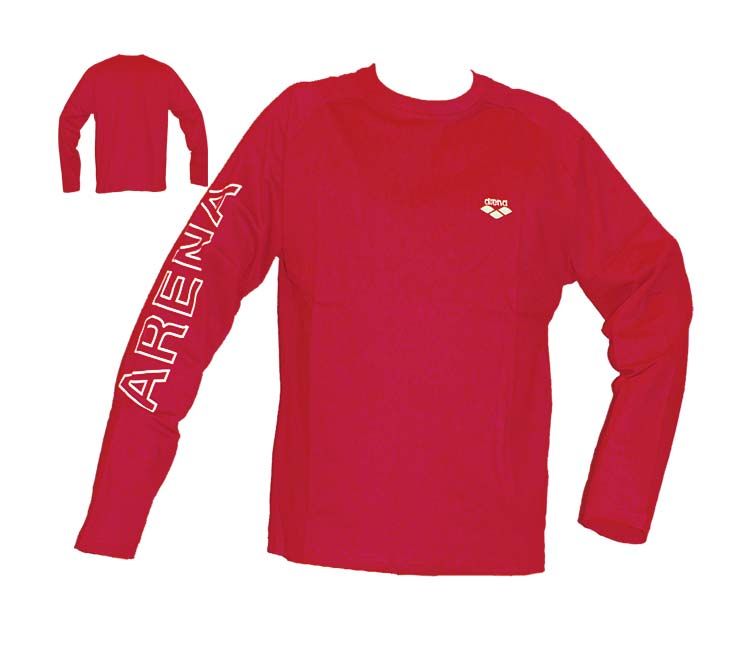 Sporty red longsleeve shirt Arena Teamline