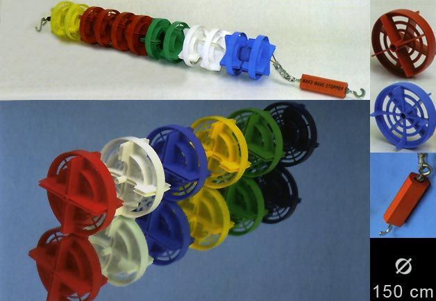 Swimming racing lane MAKS wave stopper 150 mm - 16,66 m