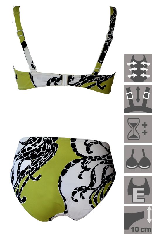 Rasurel underwired bikini with integrated bra Cups E