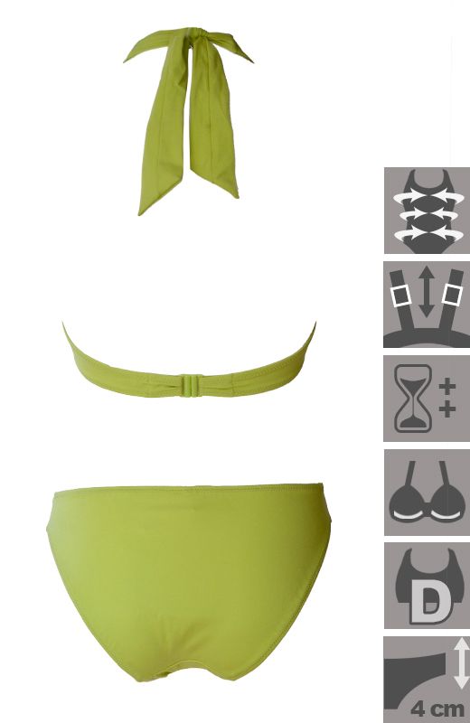 Rasurel underwired bikini with integrated bra Cups D