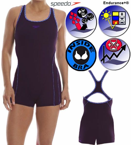 Speedo Badeanzug mit Bein chlorresistent Endurance+