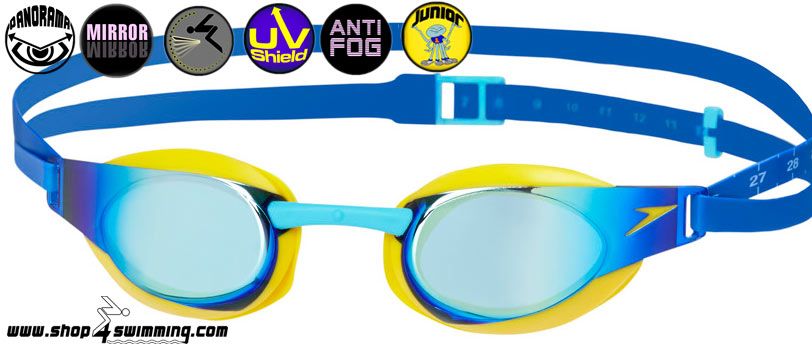Kinder Wettkampf Schwimmbrille Speedo Fastskin3 Elite Mirror