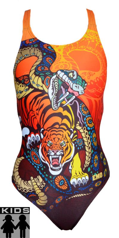 Swimsuit girls PBT Tiger Snake One Piece Bladeback
