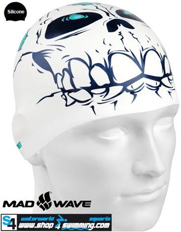 Skull silicone swim cap
