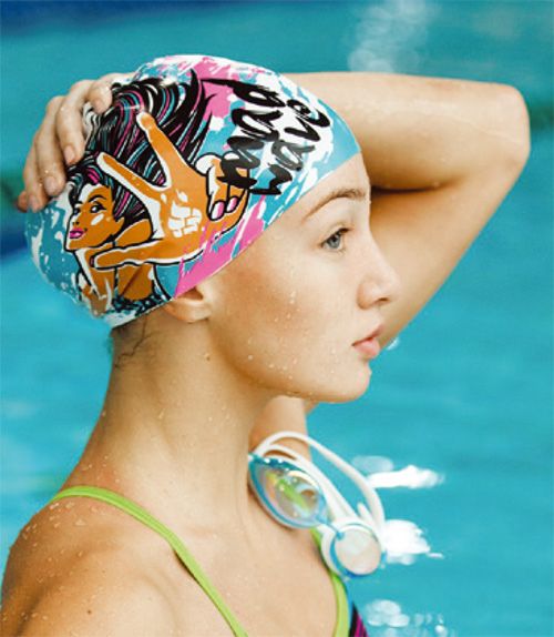 MAD GIRL Silikon Badekappe