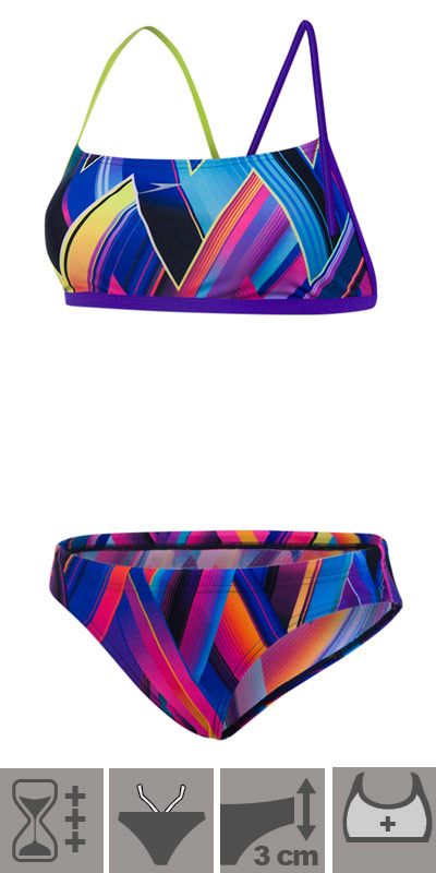 Speedo two piece bikini for women Fizzbounce Endurance+ 2 Piece Crossback