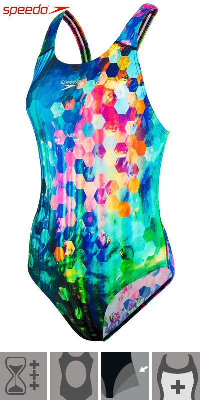 Swimsuit women Speedo FlareFlash Placement Digital Powerback Endurance+