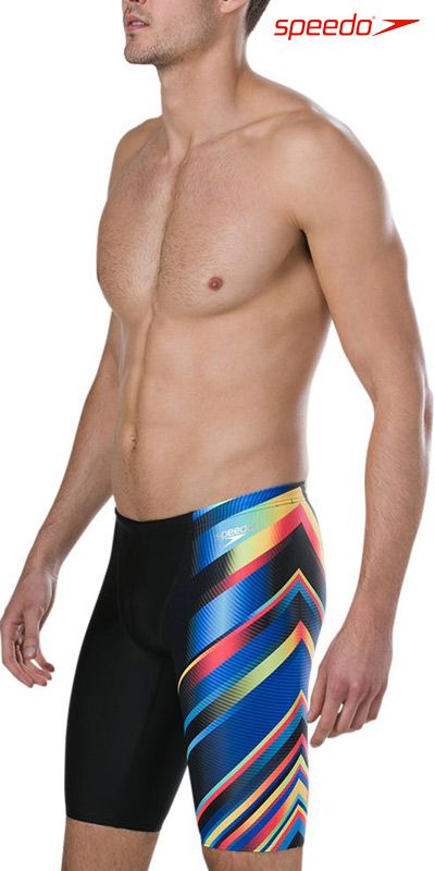 Speedo lange Badehose Herren Jammer MirrorFlash Allover V Jammer