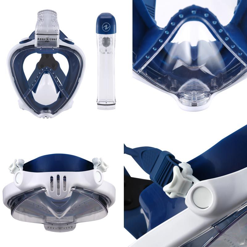 SET: Smart Snorkel Full Face Mask and Snorckelfin Quick Fin (Men)