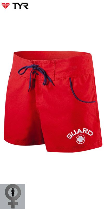 TYR Badeaufsicht Shorts rot Damen