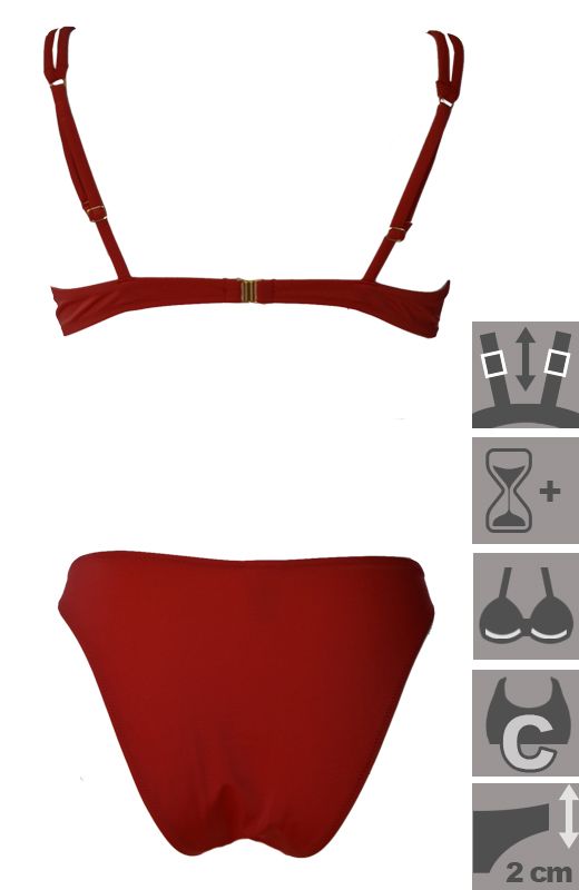 Luna underwired bikini cups C
