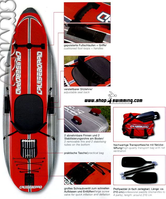 CRUISEBOARD: aufblasbares Sitz-Paddle-Board, Surfb