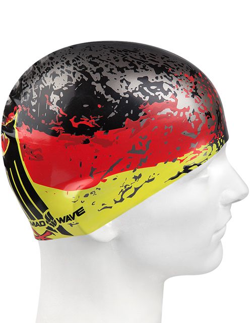 Silicone swimming cap Germany national flag