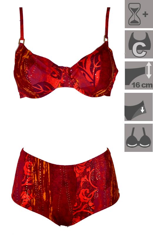 Underwired bikini with cups C