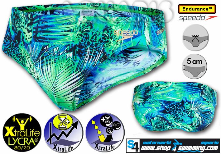 Speedo Badehose Herren Junglewave Allover 5cm Trunks Endurance10