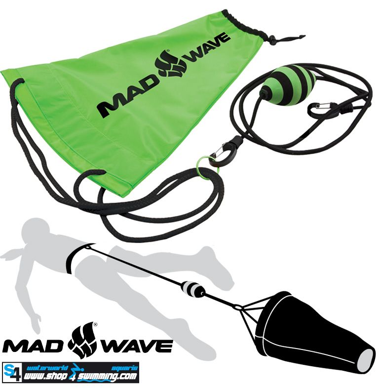 Drag bag with towing line and buoy